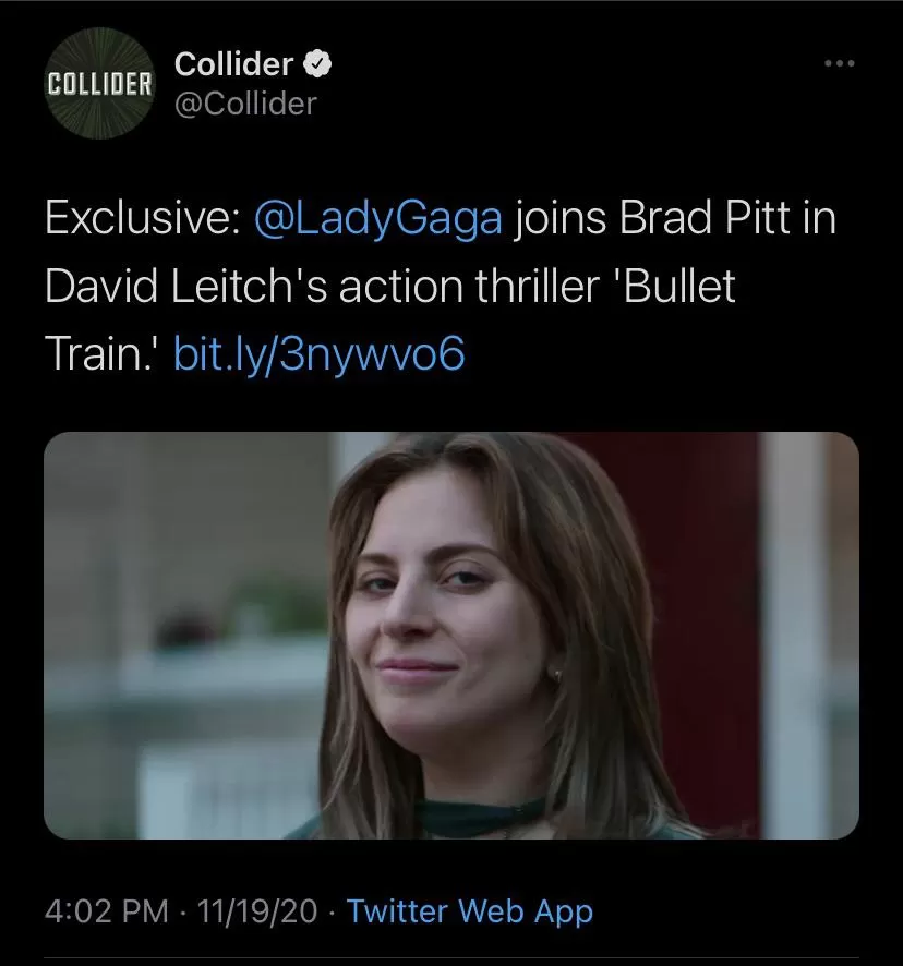 'Bullet Train’: Lady Gaga se une a Brad Pitt en el nuevo thriller de ...