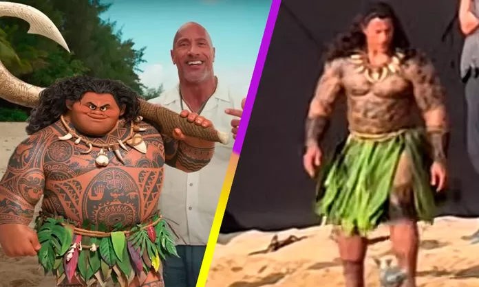 Dwayne Johnson se convierte en Maui en primeras imágenes del live ...