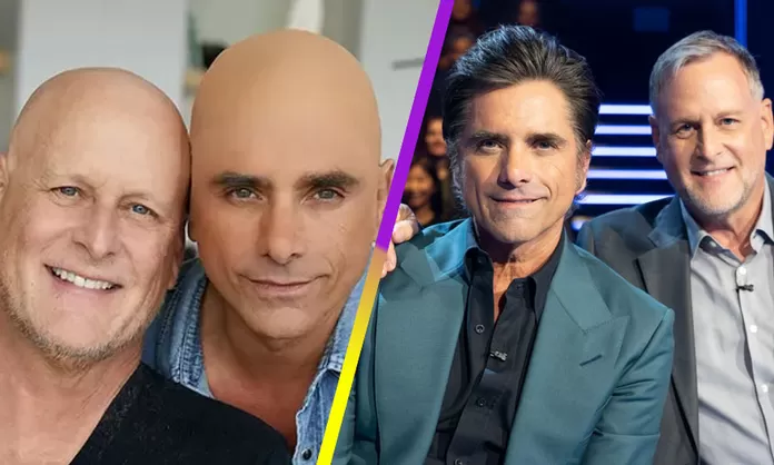 John Stamos posa con una "calva falsa" junto a su amigo Dave Coulier ...