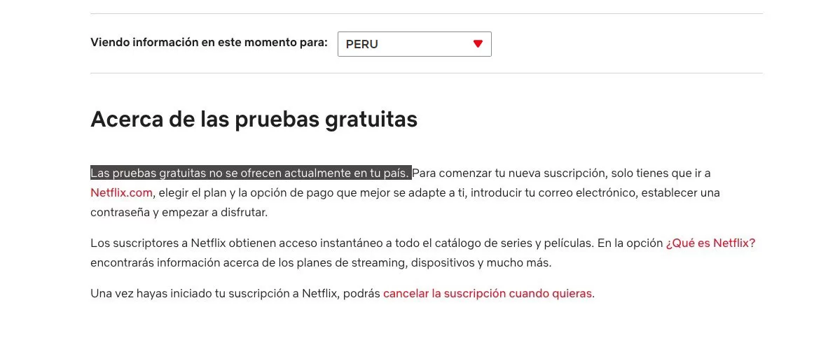 Netflix canceló la prueba gratuita en nuestro país | Cinescape
