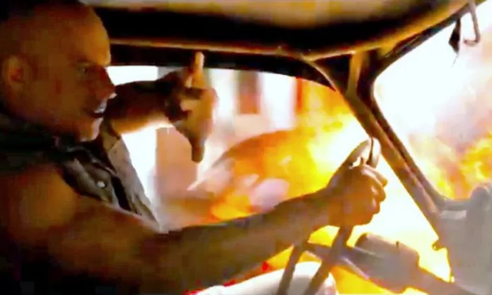 Toretto conduce auto en llamas en clip de 'Rápidos y Furiosos 8 ...